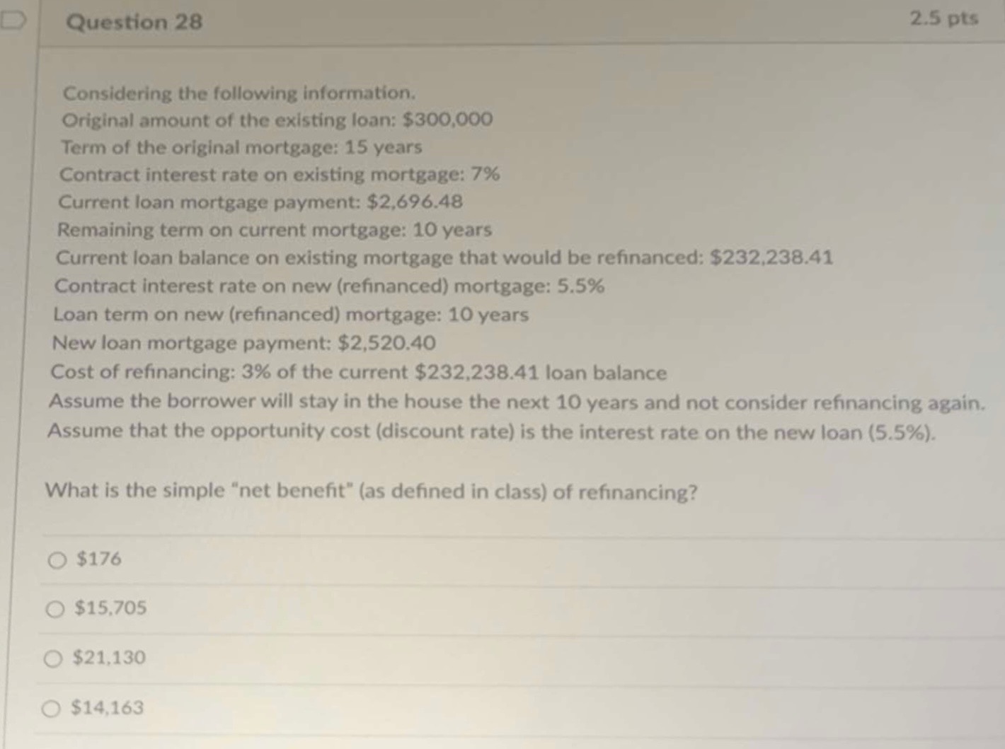 Solved Considering the following information,Original amount | Chegg.com