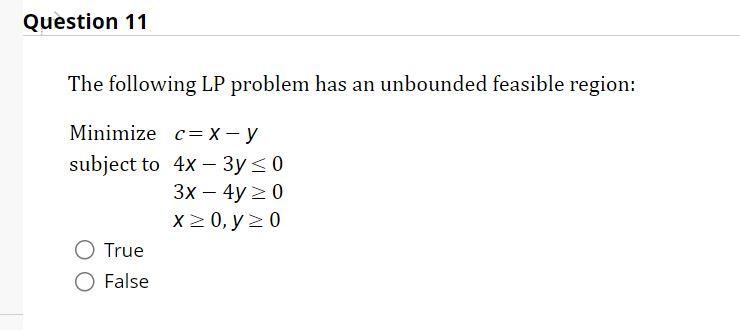 Solved The following LP problem has an unbounded feasible | Chegg.com