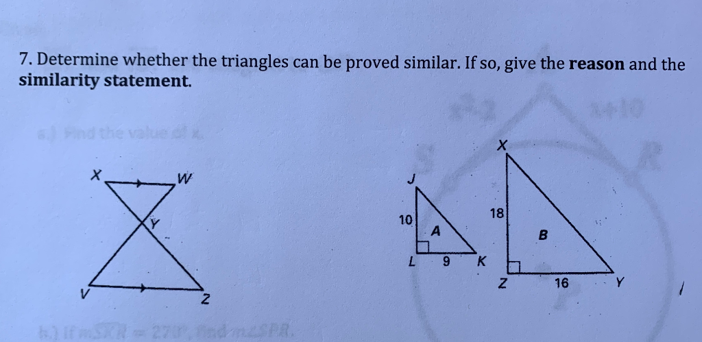 Solved 7. Determine whether the triangles can be proved | Chegg.com