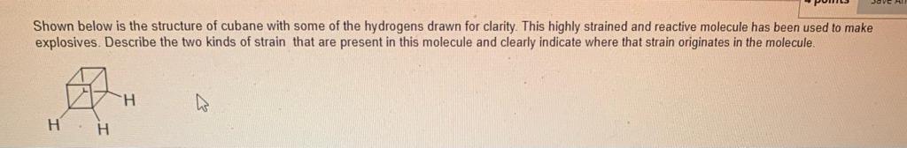 Solved Shown below is the structure of cubane with some of | Chegg.com