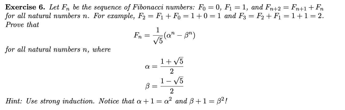 Solved Exercise 6. Let En be the sequence of Fibonacci | Chegg.com
