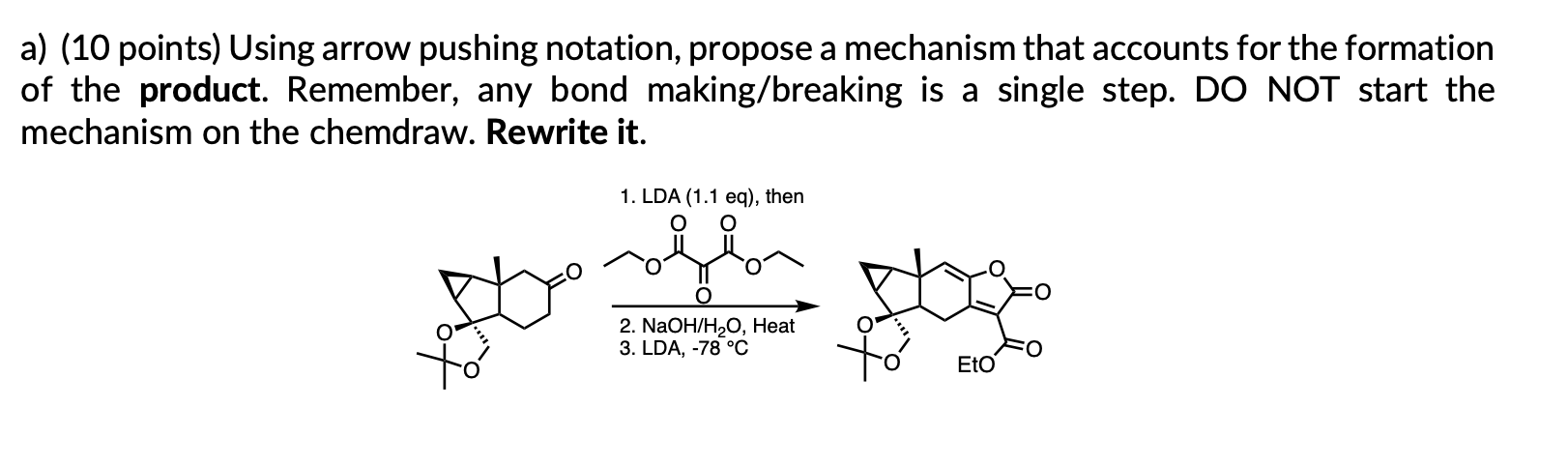 Solved a) (10 points) Using arrow pushing notation, propose | Chegg.com