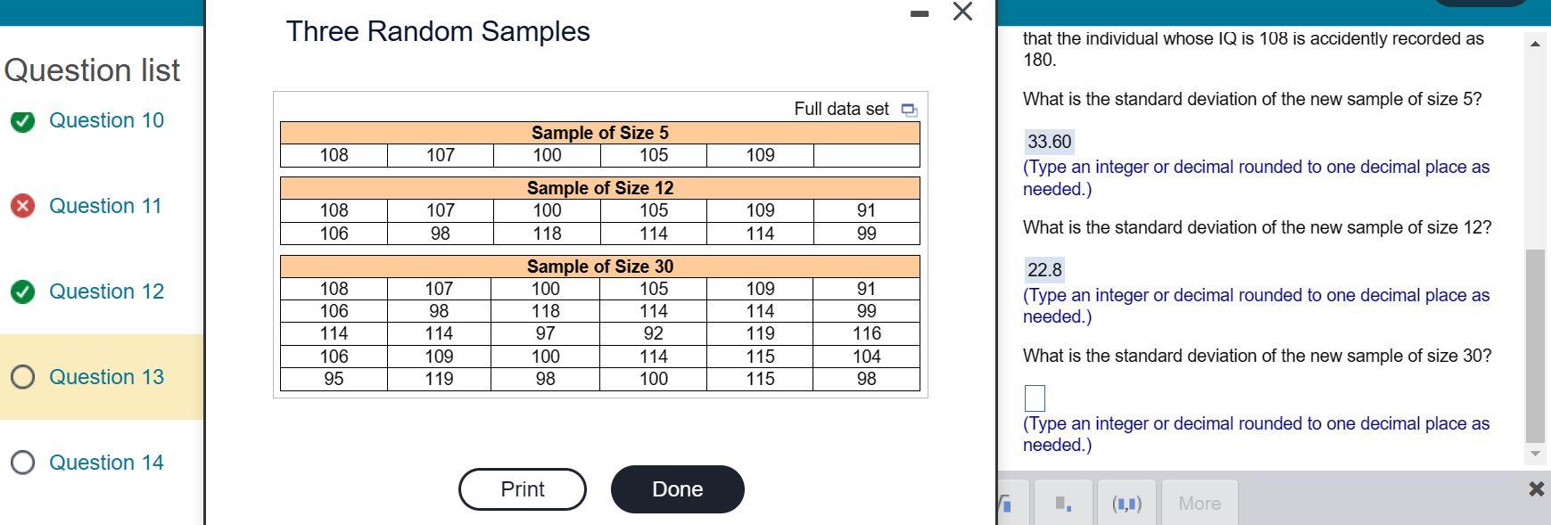 Solved NEED ANSWER FAST FOR LAST STANDARD DEVIATION | Chegg.com
