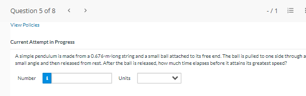 Solved Question 5 ﻿of 8View PoliciesCurrent Attempt in | Chegg.com