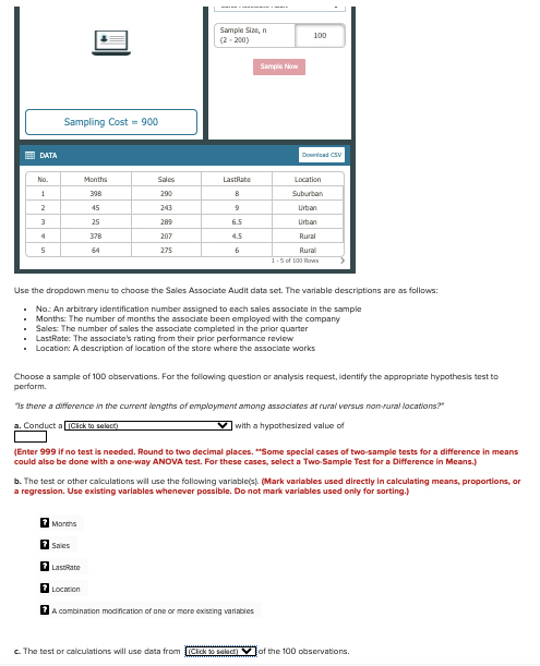 Solved a. ﻿Conduct a with a hypothesized value of(Enter 999 | Chegg.com
