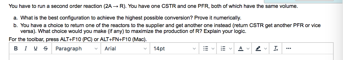 Solved You have to run a second order reaction (2AR). You | Chegg.com