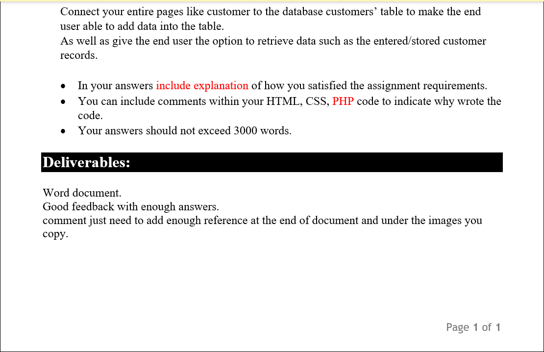 Solved Connect your entire pages like customer to the | Chegg.com