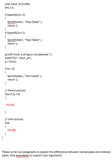 Solved Lab 1 Communication between Parent and Child Process | Chegg.com