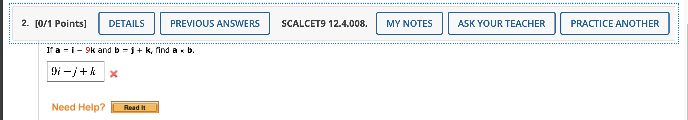 Solved 2. [0/1 Points] DETAILS PREVIOUS ANSWERS SCALCET9 | Chegg.com
