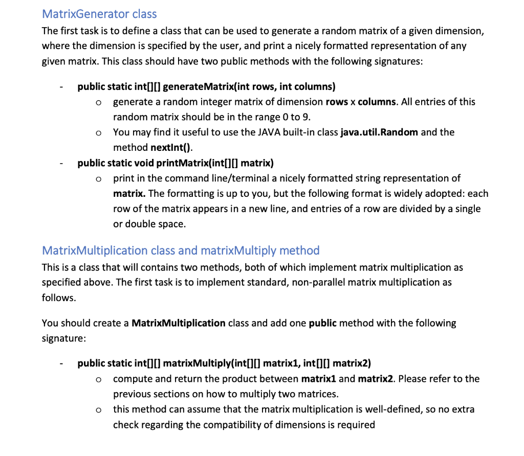 Solved . Aims and objectives Generating random matrices | Chegg.com