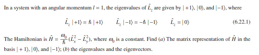 Solved In a system with an angular momentum l=1, the | Chegg.com