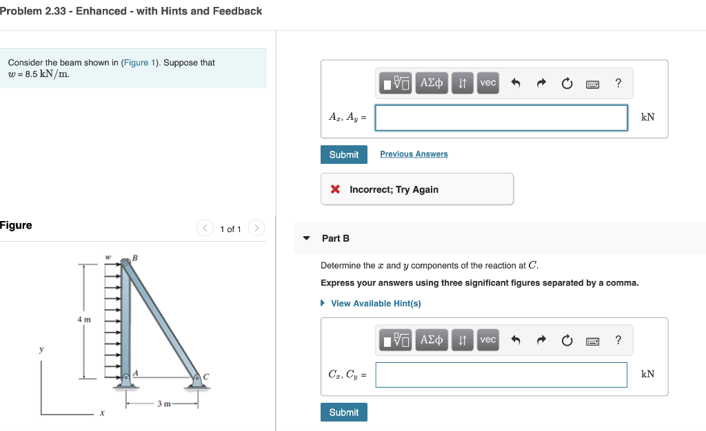 Solved Problem 2.33 - Enhanced - with Hints and Feedback | Chegg.com