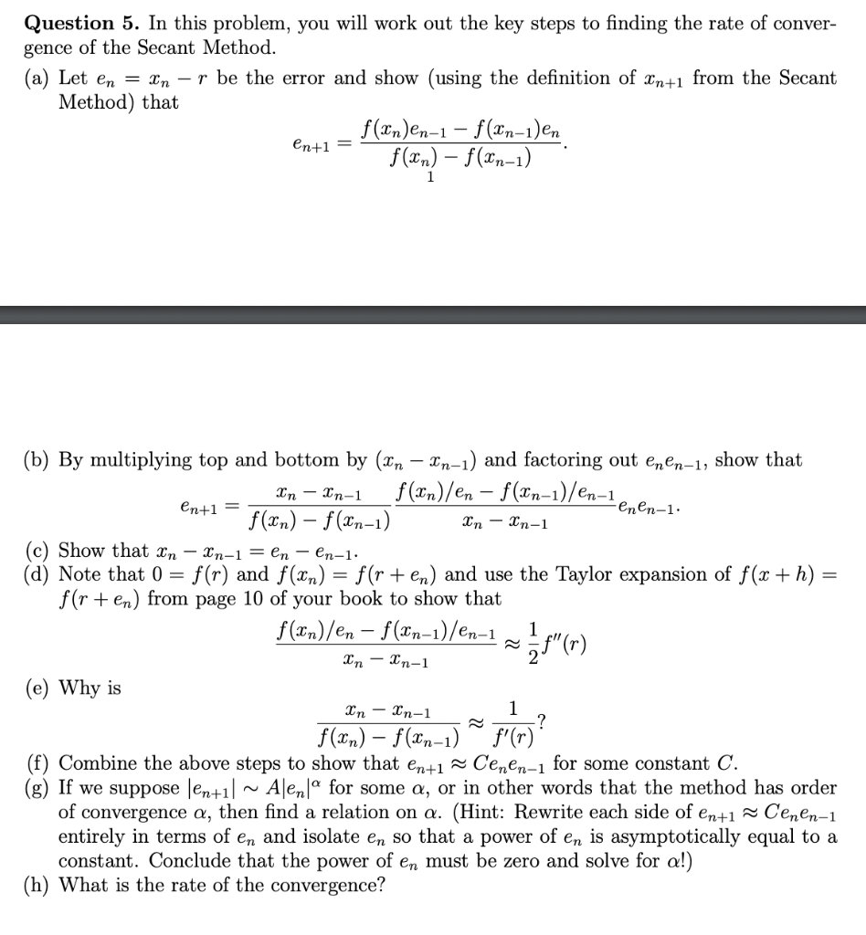 Question 5. In this problem, you will work out the | Chegg.com
