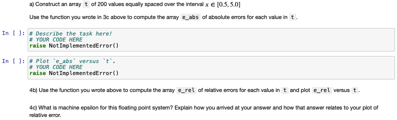 Solved a) Construct an array t of 200 values equally spaced | Chegg.com