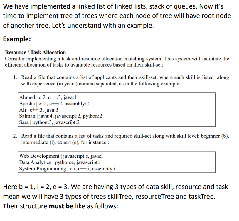 Solved class skillTree {class skillNode {int level; // ﻿it | Chegg.com