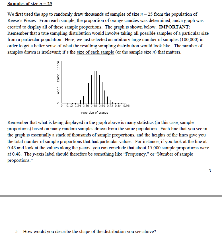 Solved Samples of size n = 25 We first used the app to | Chegg.com