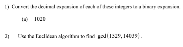 Solved 1) Convert the decimal expansion of each of these | Chegg.com