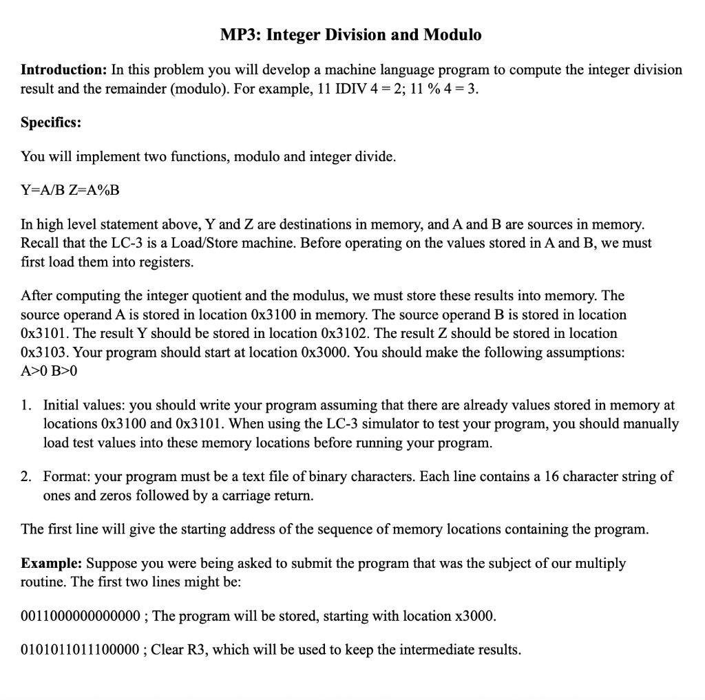 Solved You will need to use the LC-3 simulator (either on | Chegg.com