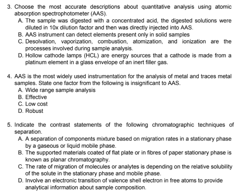 Solved 3. Choose the most accurate descriptions about | Chegg.com