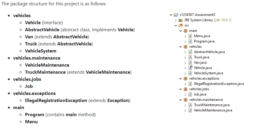 Overview You will build a Vehicle Management System, | Chegg.com