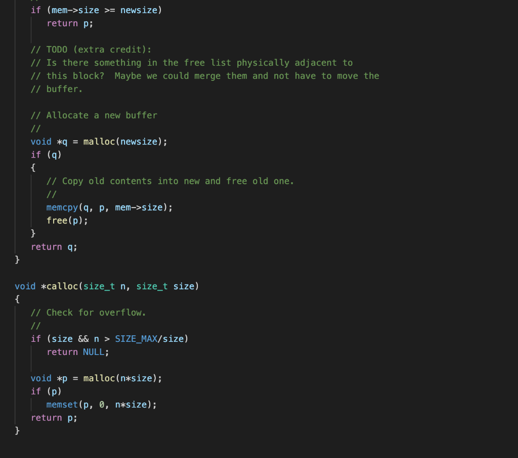 Must be coded in C. You will write a simple malloc | Chegg.com