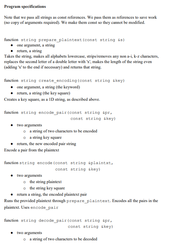 CSE232 Fall 2018 Programming Project #5 Assignment | Chegg.com