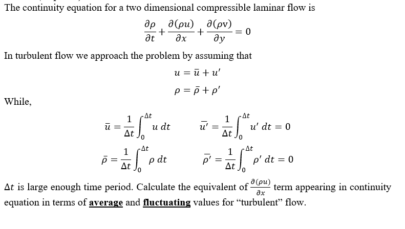 Solved The Continuity Equation For A Two Dimensional