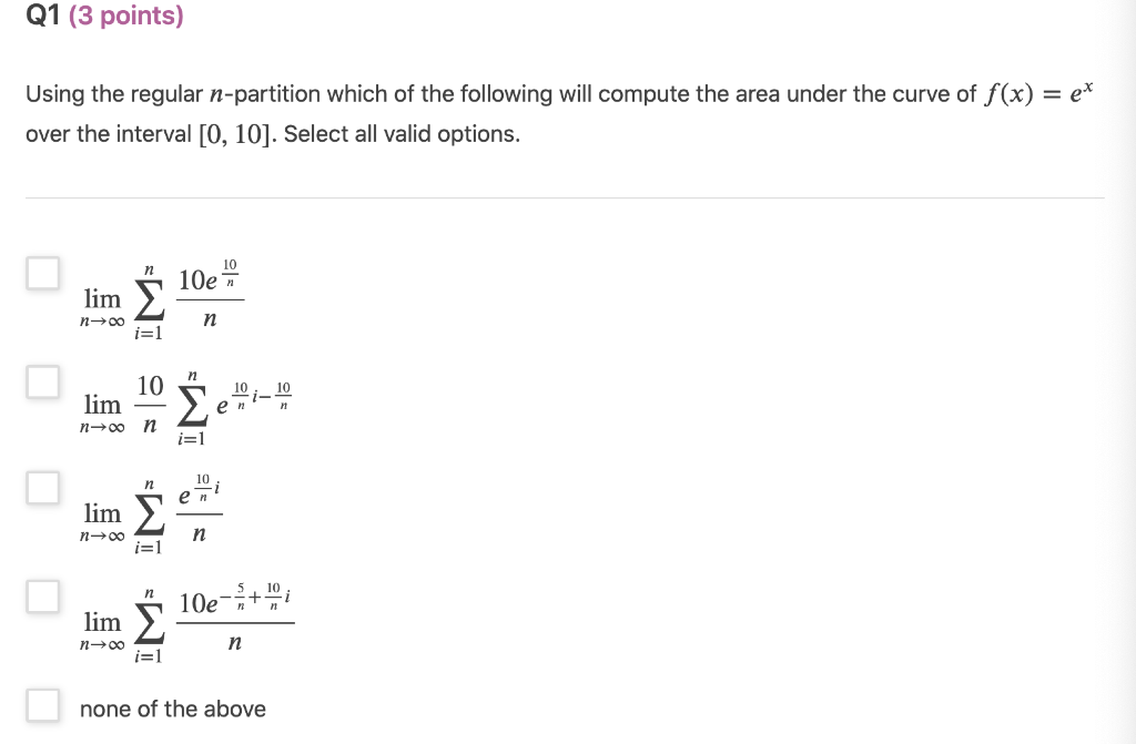 Solved Q1 (3 points) = Using the regular n-partition which | Chegg.com
