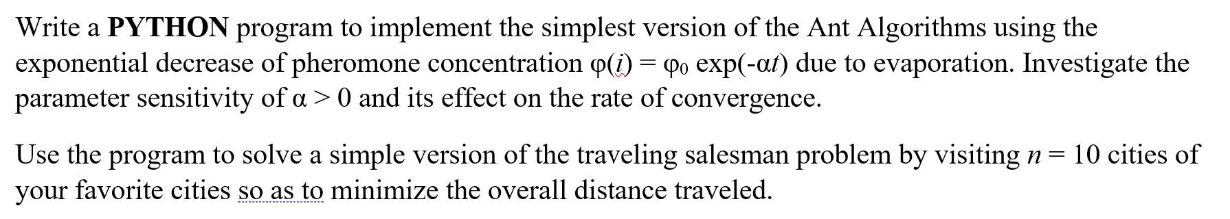 Solved Write a PYTHON program to implement the simplest | Chegg.com