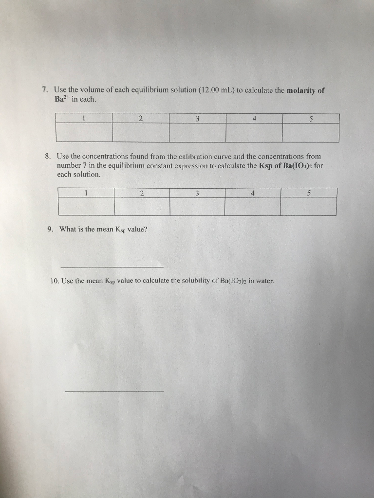 Chem 1B Ksp of Ba(IO3)2 In this lab, you will use a | Chegg.com