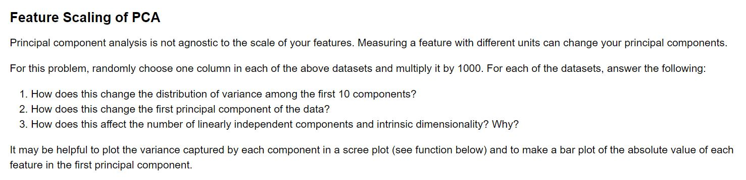 In this problem, we will investigate how PCA can be | Chegg.com