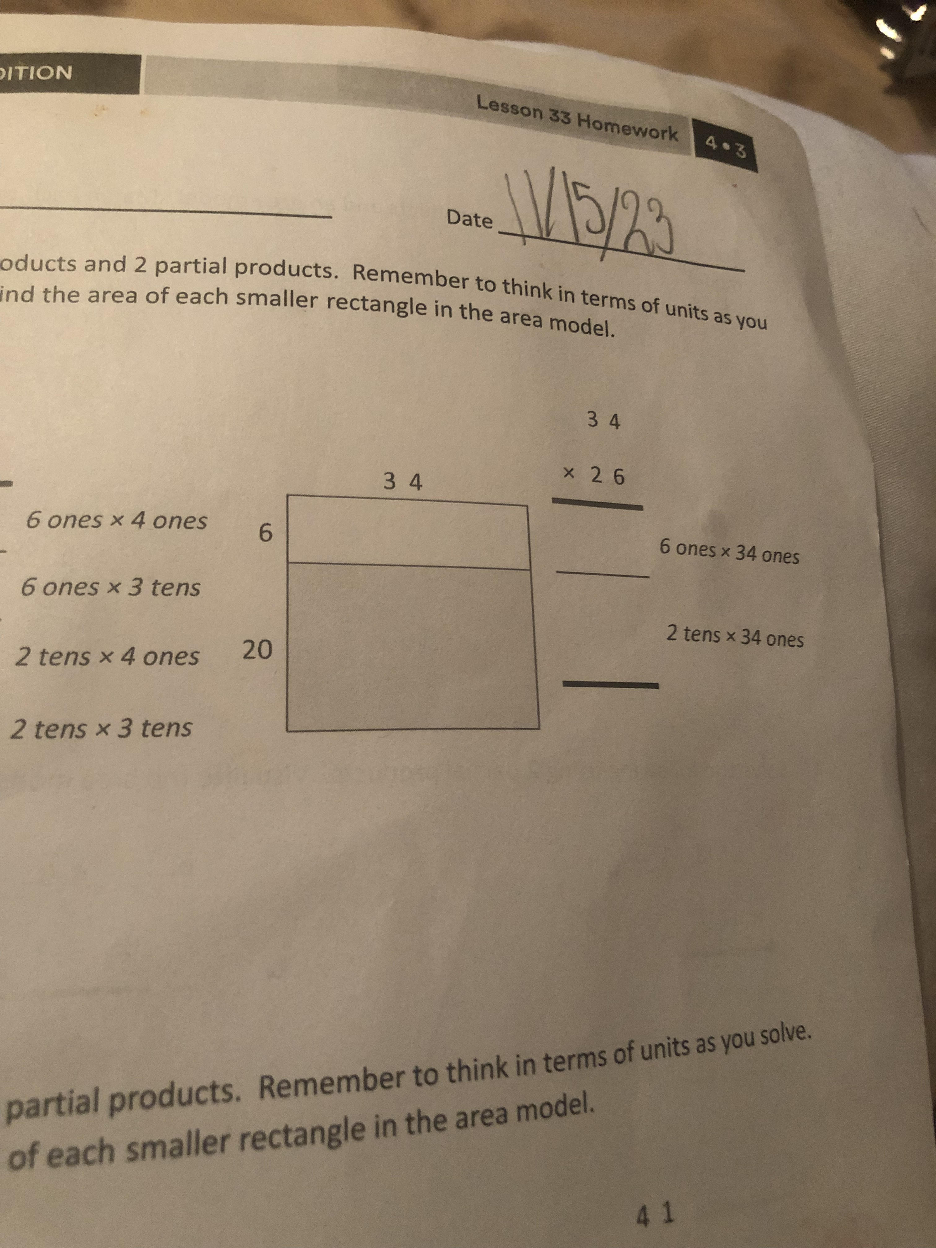 Solved Solve 26 x 34 using 4 partial products and 2 partial | Chegg.com