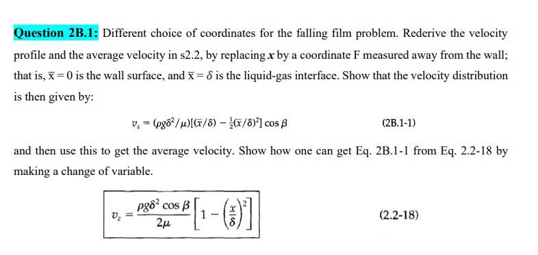 Solved Question 2B.1: Different choice of coordinates for | Chegg.com