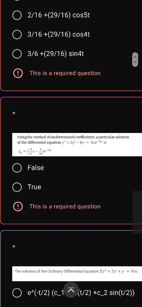 Solved 2/16 +(29/16) cos5t 3/16 +(29/16) cost 3/6 +(29/16) | Chegg.com