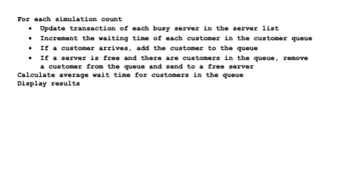 Solved Simulation Project Project Objectives 1. To develop | Chegg.com