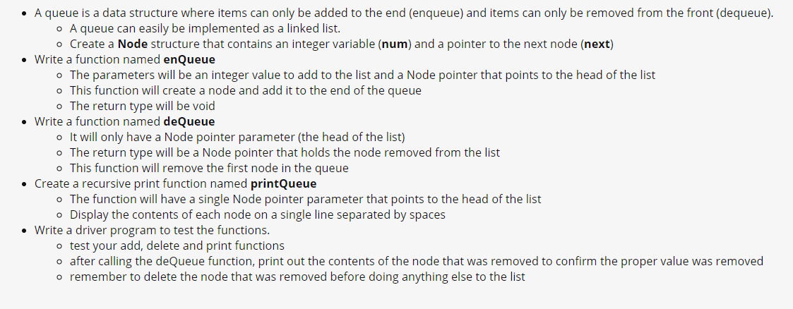 Solved • A queue is a data structure where items can only be | Chegg.com