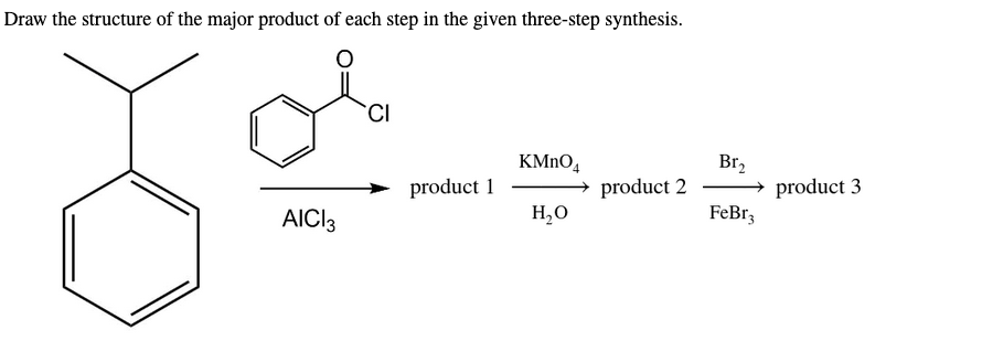 Solved Draw the structure of the major product of each step | Chegg.com