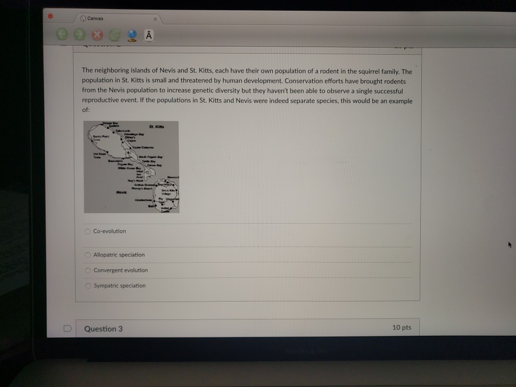 Solved ⓣ Canvas The neighboring islands of Nevis and St. | Chegg.com
