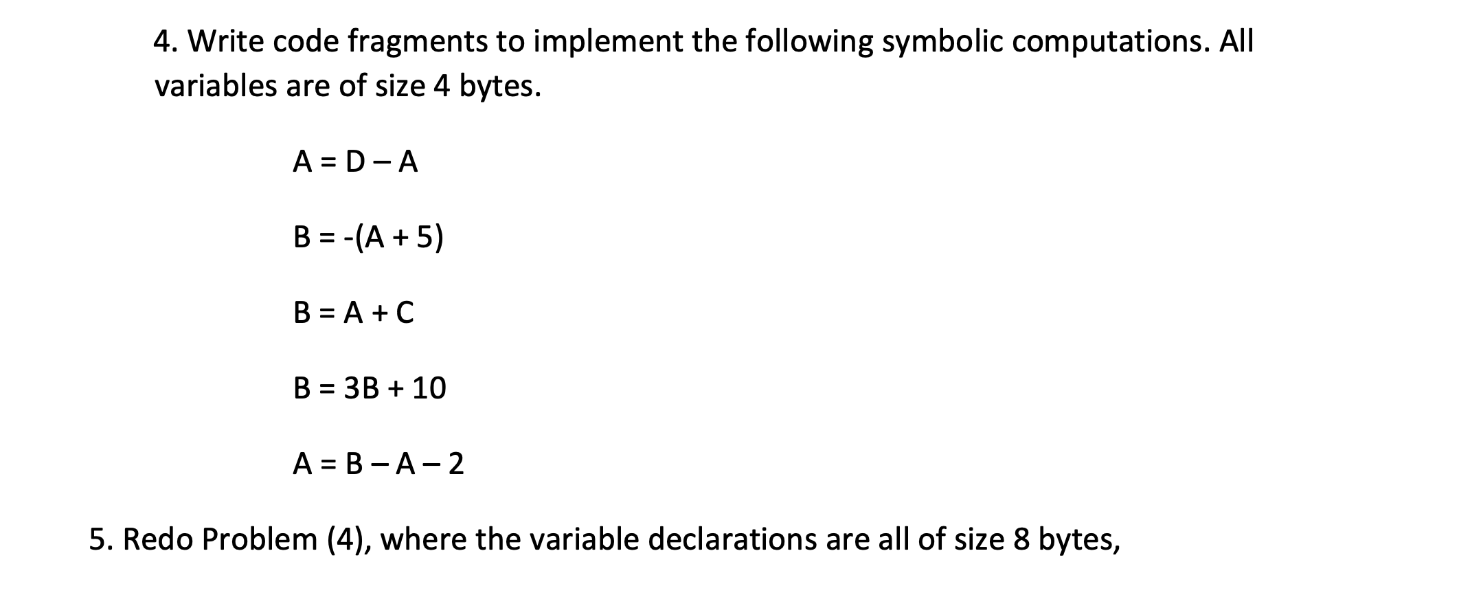 Solved Please Use The Masm Assembly Language And For This