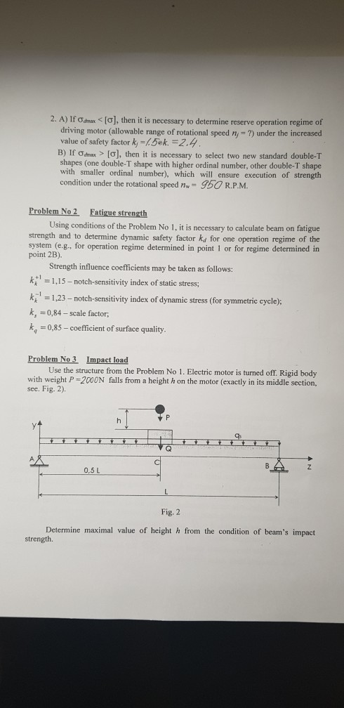 Machine Dynamics and Strength Variant No 20 Problem | Chegg.com