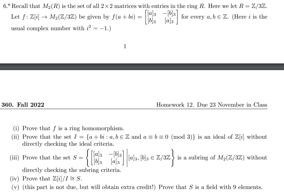 6. Recall that M2(R) is the set of all 2×2 matrices | Chegg.com