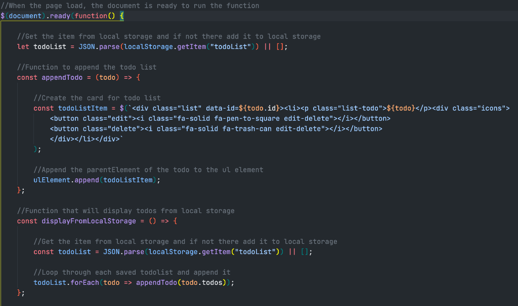 Solved I am trying to edit and delete todo list from | Chegg.com