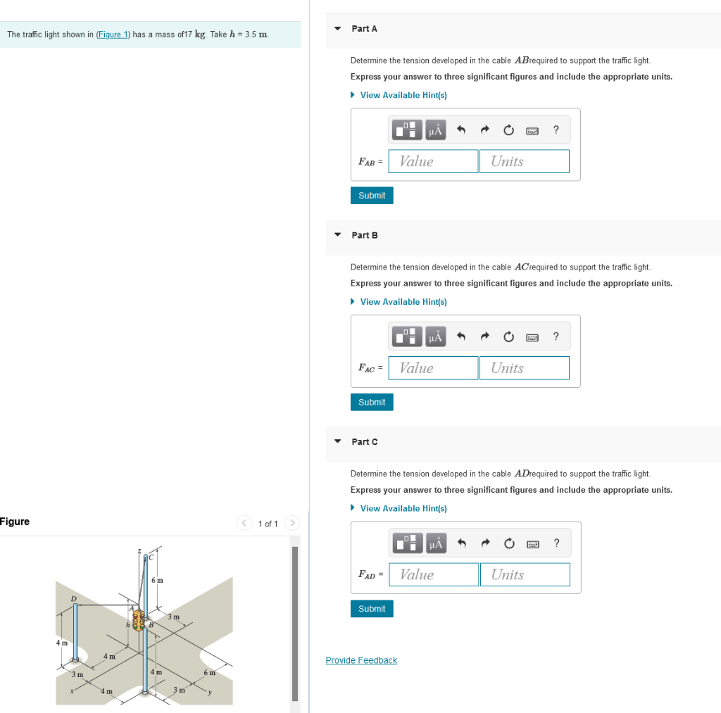 Solved Part A The traffic light shown in (Figure 1) has a | Chegg.com