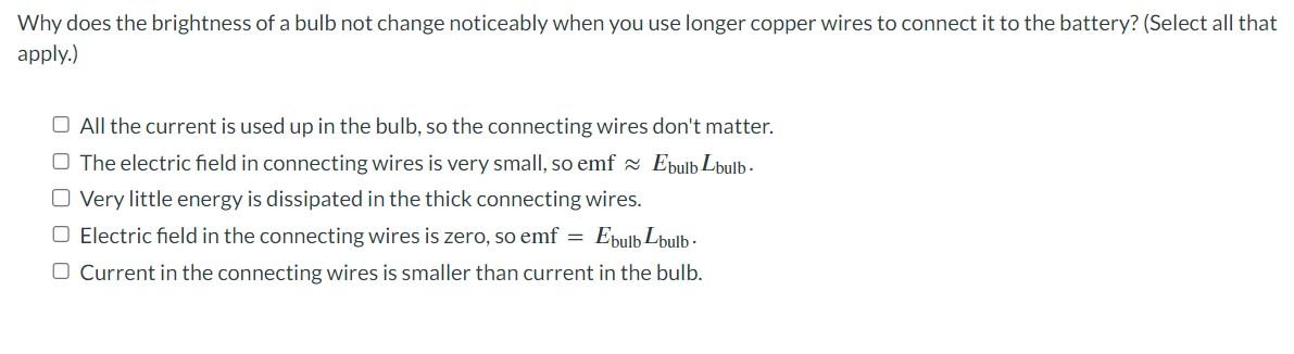 Solved Why does the brightness of a bulb not change | Chegg.com