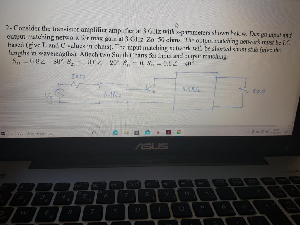 2- Consider the transistor amplifier amplifier at 3 | Chegg.com