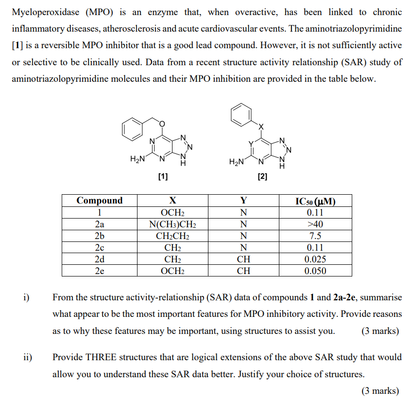 Myeloperoxidase (MPO) is an enzyme that, when | Chegg.com