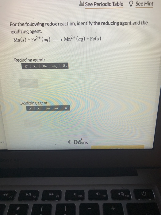 Solved See Periodic Table See Hint For the following redox | Chegg.com