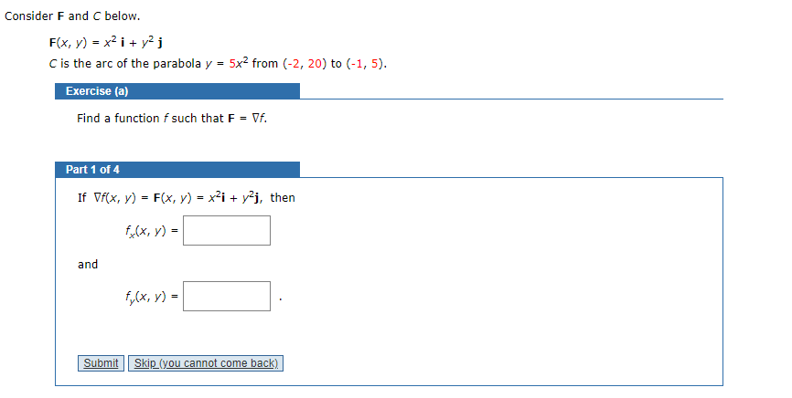 Solved Consider F and C below. F(x, y) = x2 i + y2j C is the | Chegg.com