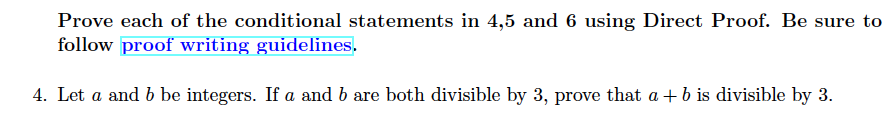 Solved Math 3000 Proof Writing Guidelines A proof is a | Chegg.com
