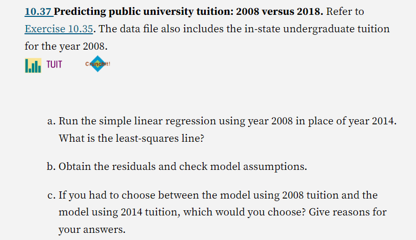 Solved a. Give the null and alternative hypotheses for | Chegg.com
